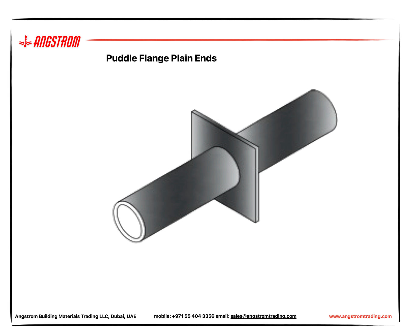 Pipe Puddle Flange UAE | GI CI SS UPVC HDPE | 40mm 50mm 100mm 150mm ...